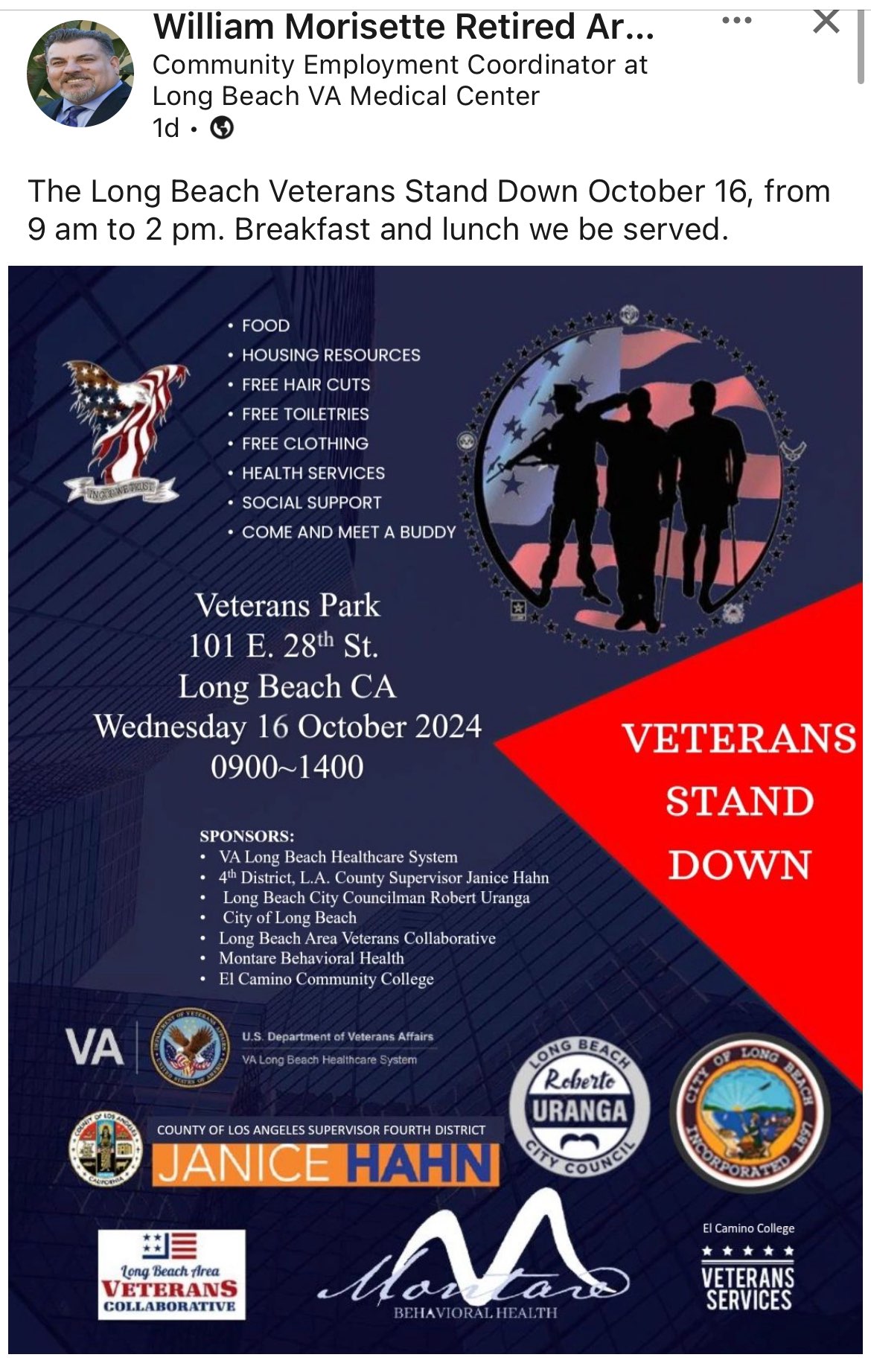 The Long Beach Veterans Stand Down Event | Tender Touch Ministries